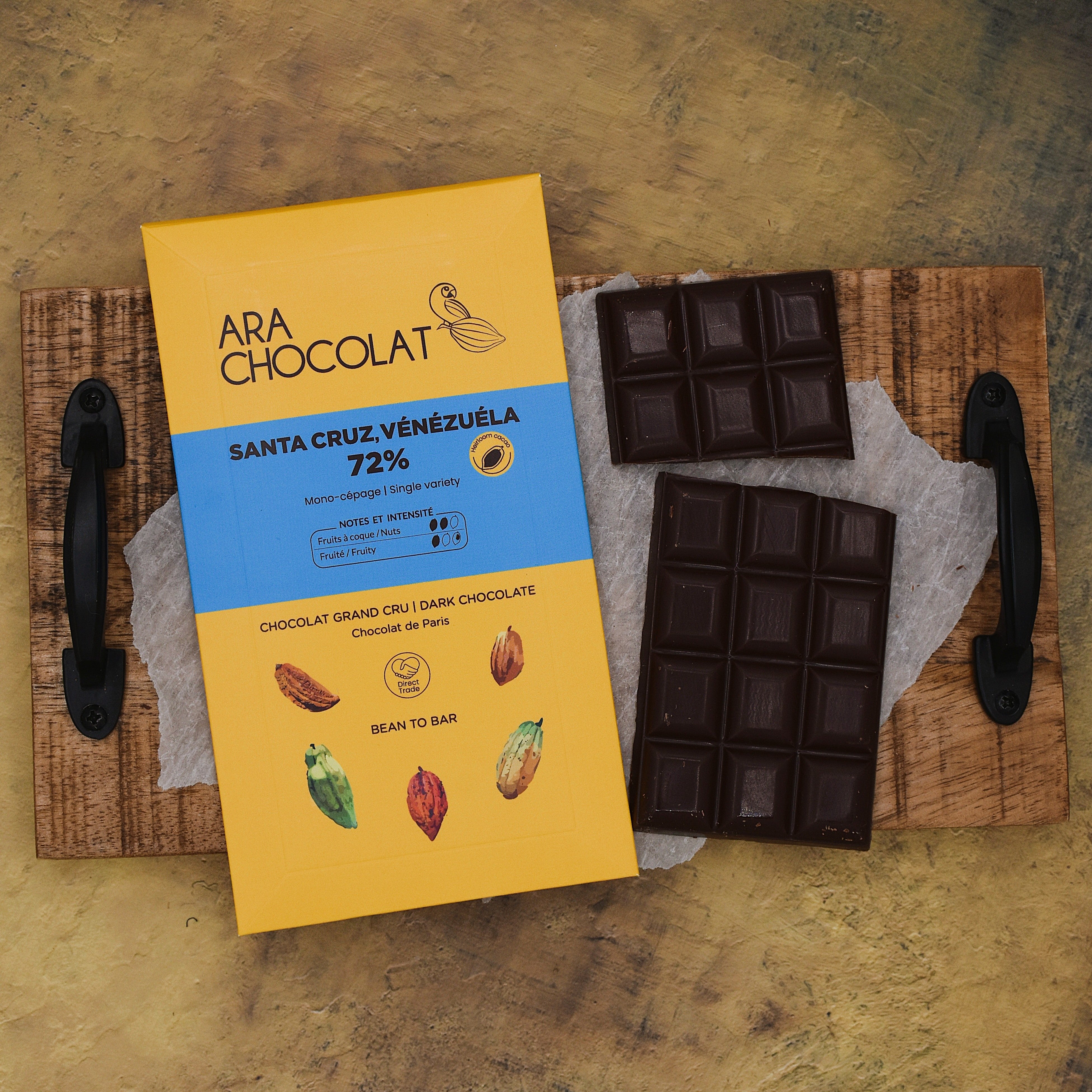 Ara Chocolat Santa Cruz Venezuela 72% Dark Chocolate Bar – ChefShop.Com
