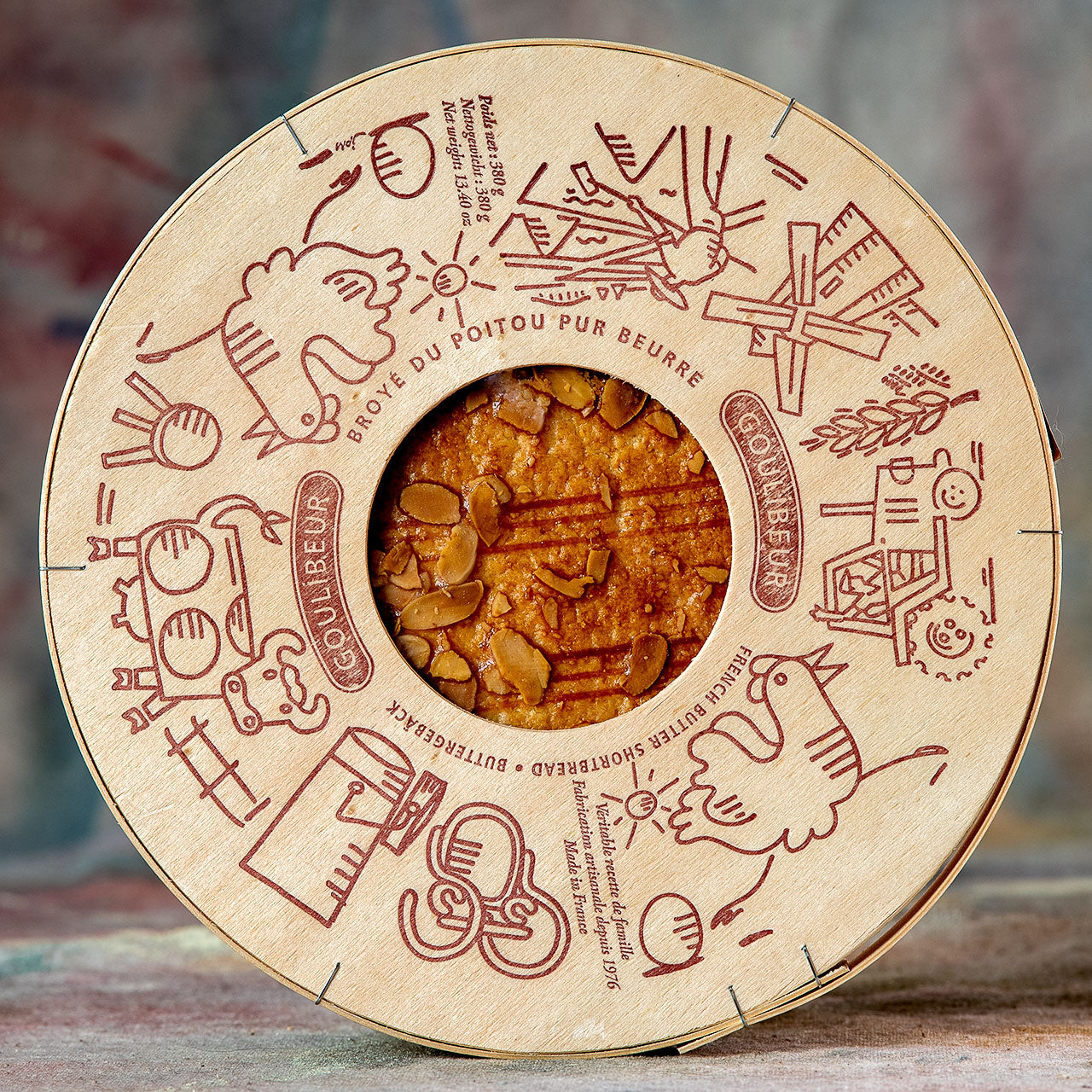 Goulibeur Broye du Poitou (French Butter Shortbread) in Wooden Box ...